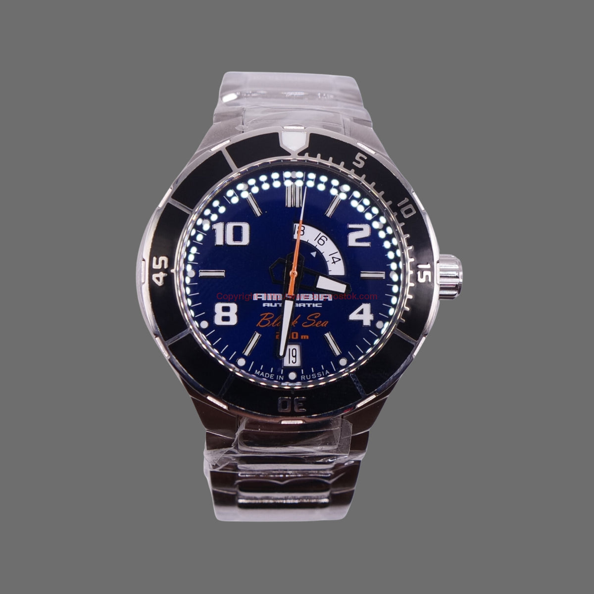 Vostok AMFIBIA Black Sea 440795 with Auto-Self Winding, Mineral Glass,