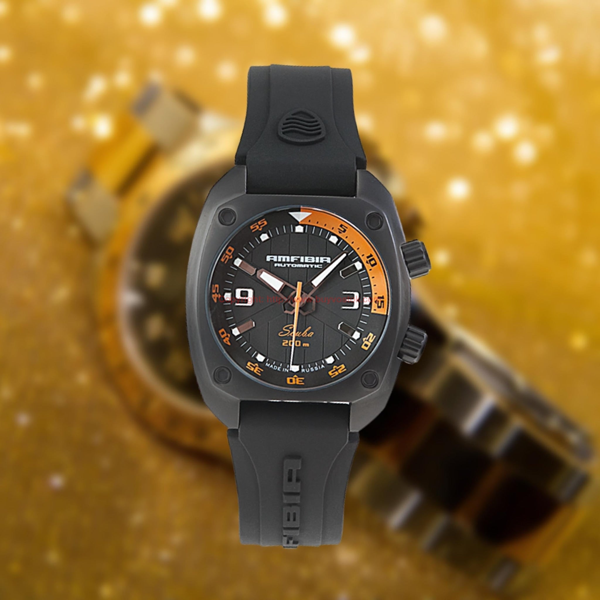 Vostok AMFIBIA Scuba 076798 with Auto-Self Winding, Mineral Glass