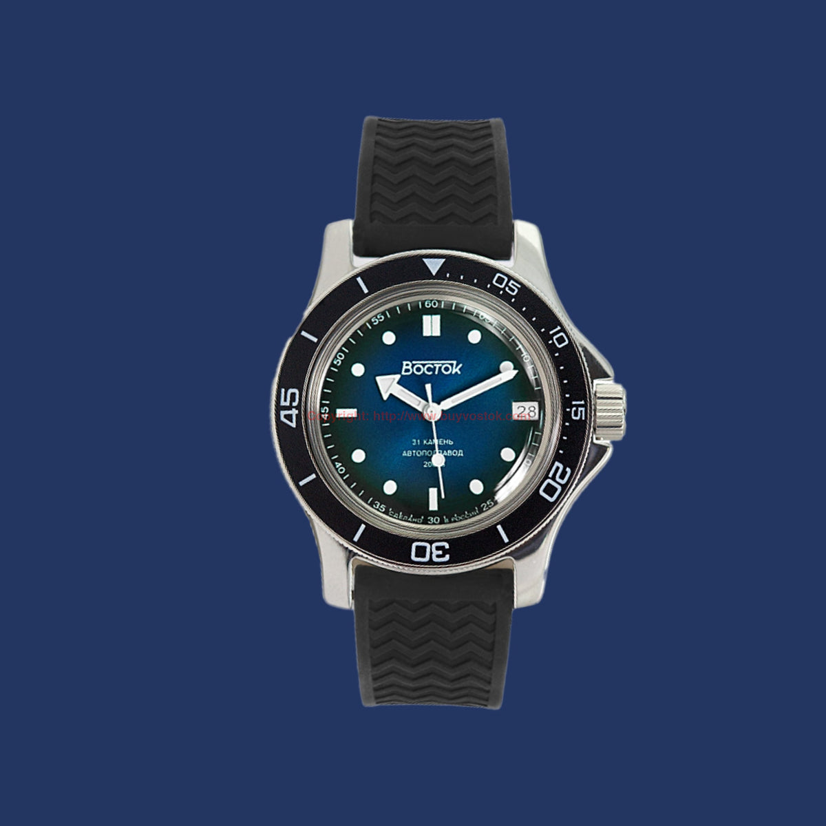 Vostok Amphibian Classic 13005B with Auto-Self Winding + Polyurethane