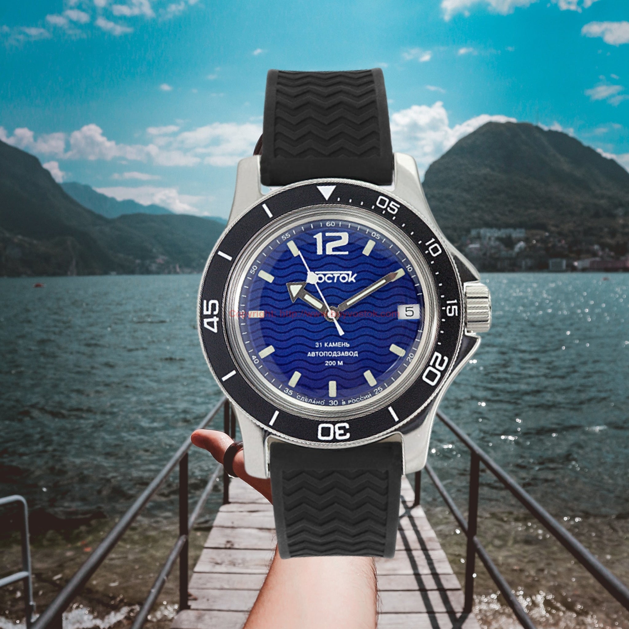 Vostok Amphibian Classic 13024A with Auto-Self Winding + Polyurethane