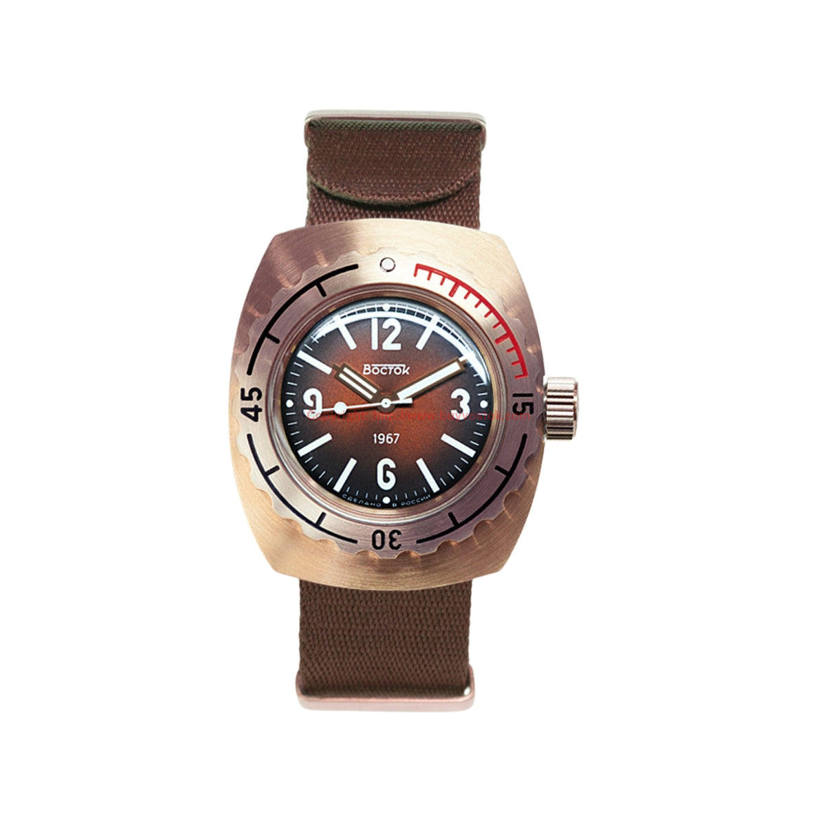 Vostok Amphibian Classic 90818B 1967 BRONZE with Auto-Self Winding